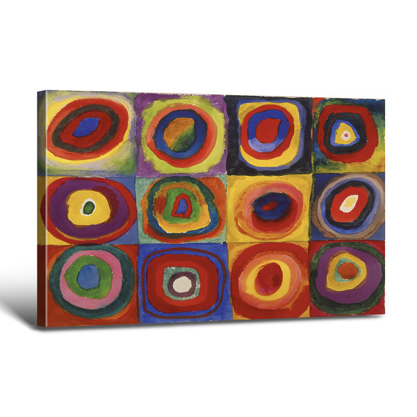 Vault W Artwork Color Study Squares With Concentric Circles 1913 On Canvas by Wassily Kandinsky ...